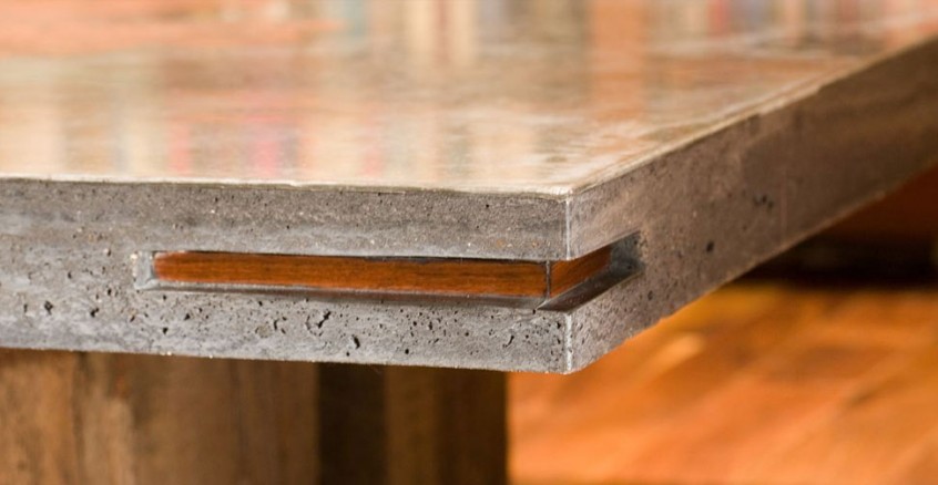 Wood and Concrete Dining Table | Concrete Exchange