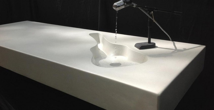 Guitar Concrete Sink with Microphone Faucet by Jonathan Seaman ...